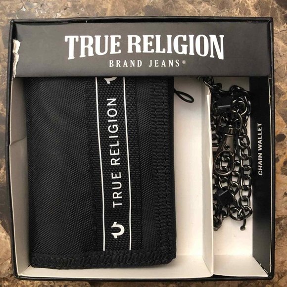 True Religion | Bags | True Religion Wallet Trifold Chain Charli Fabric ...
